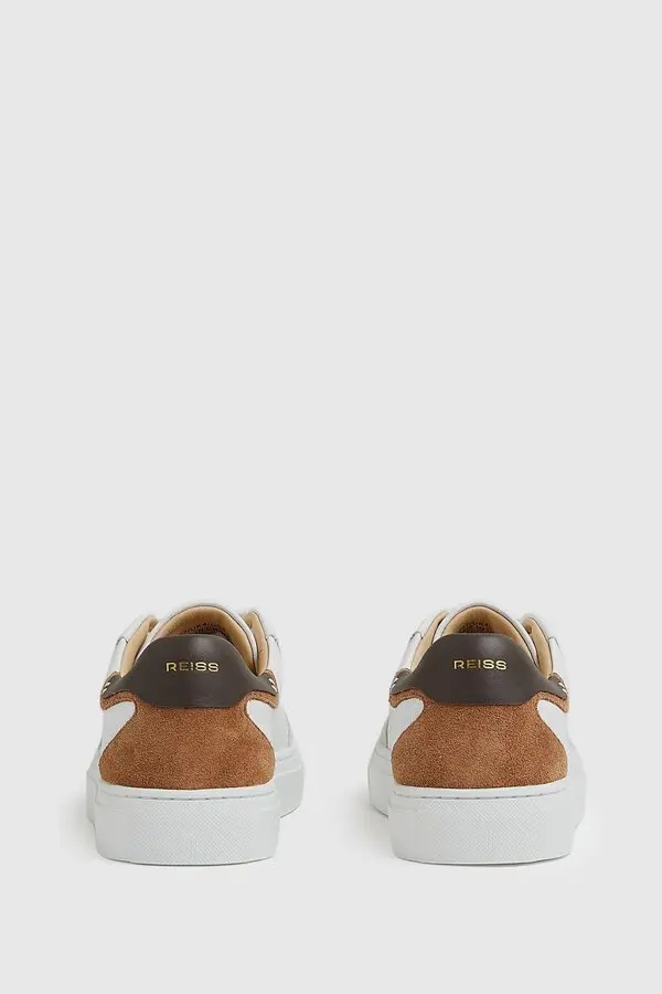REISS Amanda Leather Low Top Sneakers