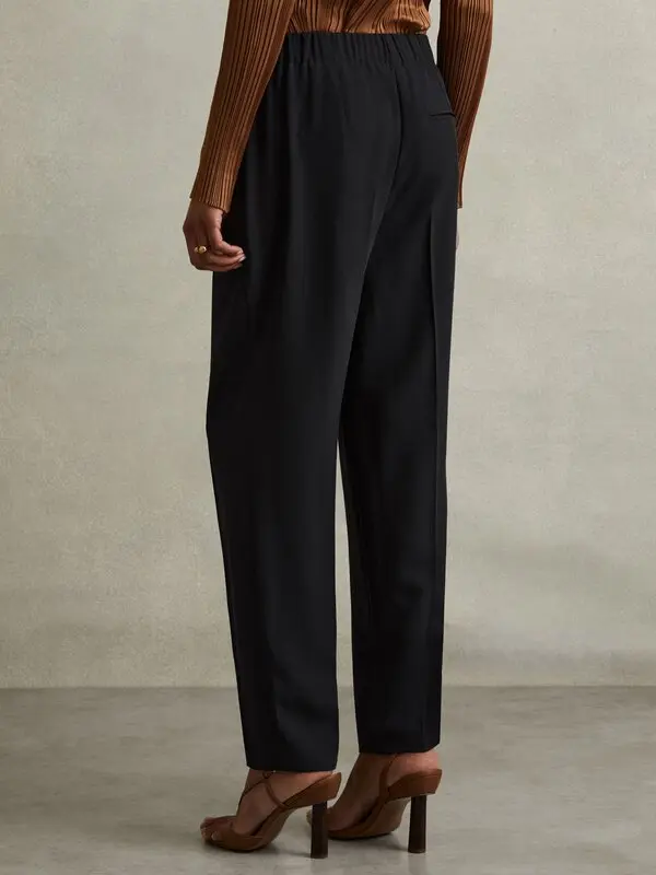 REISS Dolly Front Pleat Tapered Trousers