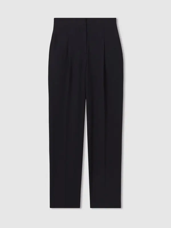 REISS Dolly Front Pleat Tapered Trousers