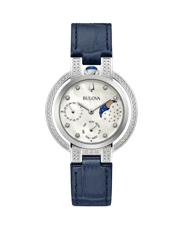 Bulova Classic Rubaiyat 35mm Watch - White/blue
