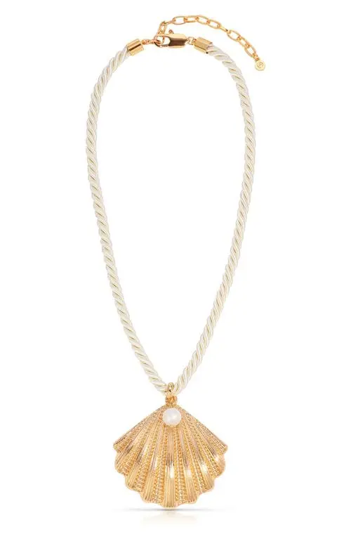 Ettika Scallop Shell Pendant Necklace - Gold