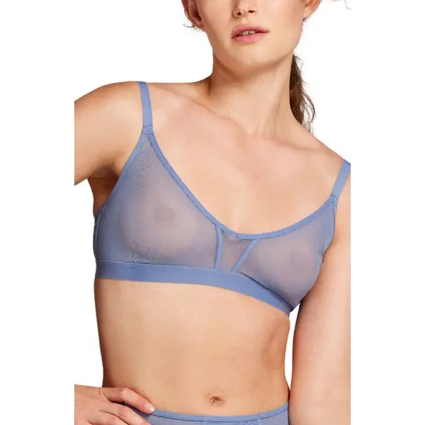 SIELLA Power Mesh Triangle Bra - Blue Grey