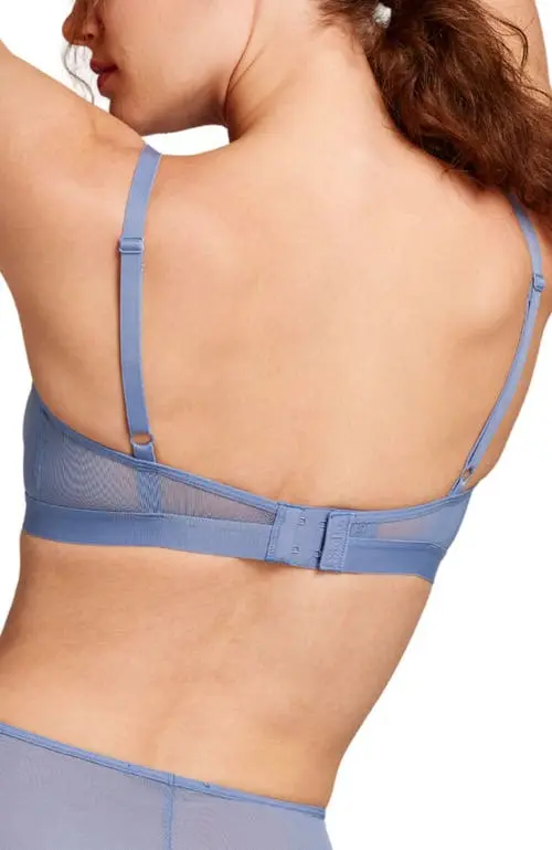 SIELLA Power Mesh Triangle Bra - Blue Grey