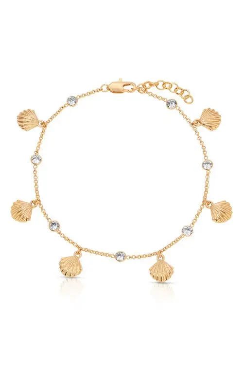 Ettika Scallop Shell Charm Anklet - Gold