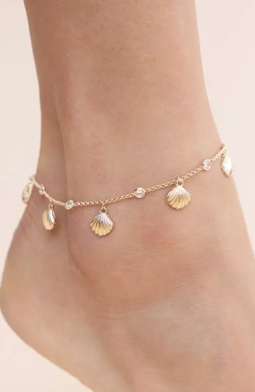 Ettika Scallop Shell Charm Anklet