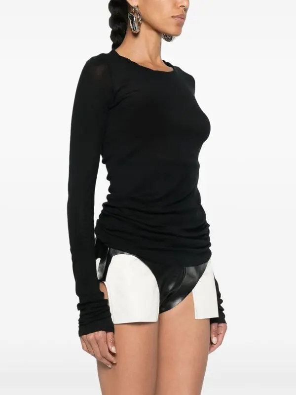 Rick Owens Rib T-shirt - Black