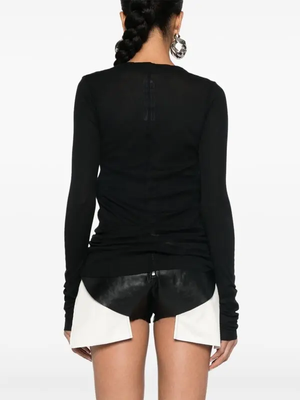 Rick Owens Rib T-shirt - Black