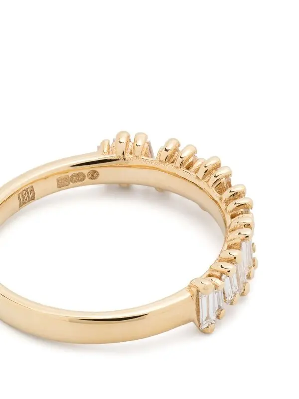 SUZANNE KALAN 18kt Yellow Diamond Stacker Ring - Gold