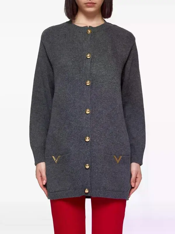 Valentino Garavani Vgold Cardigan - Grey