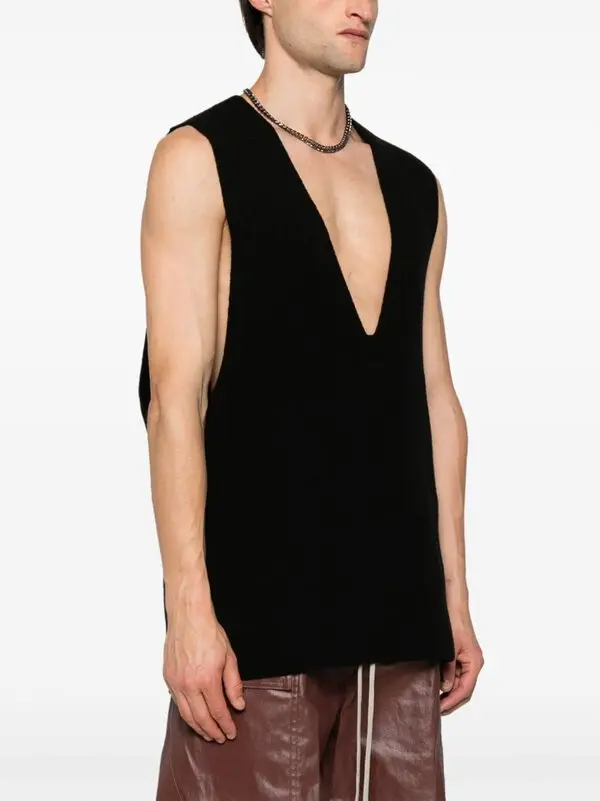 Rick Owens Fine-knit Vest - Black