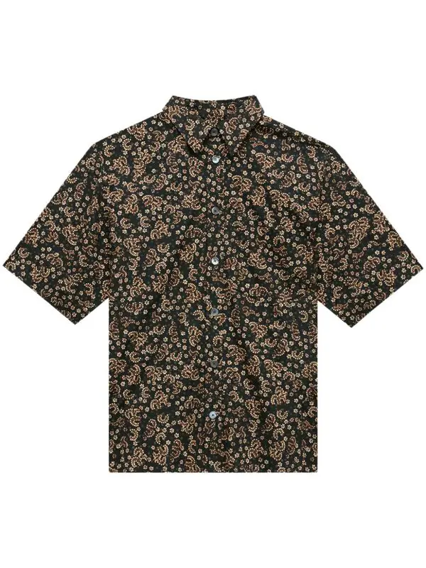 MARANT Labilio Floral-print Shirt - Black