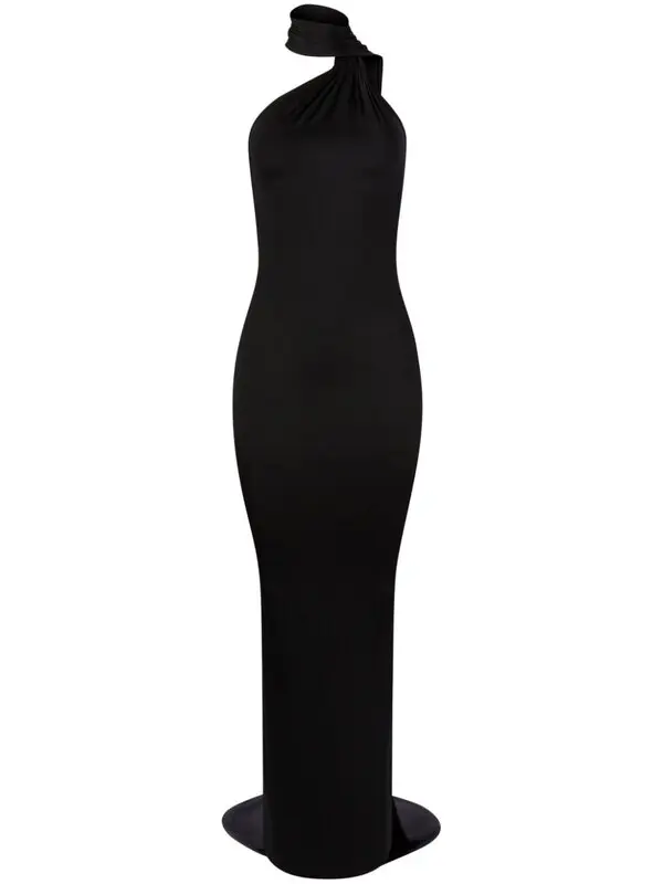 Nina Ricci Scarf-detailing Halterneck Maxi Dress