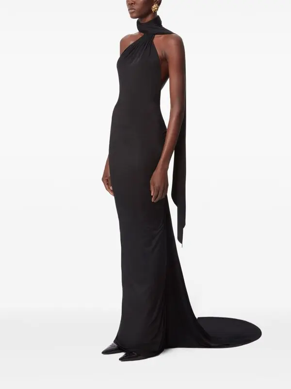 Nina Ricci Scarf-detailing Halterneck Maxi Dress