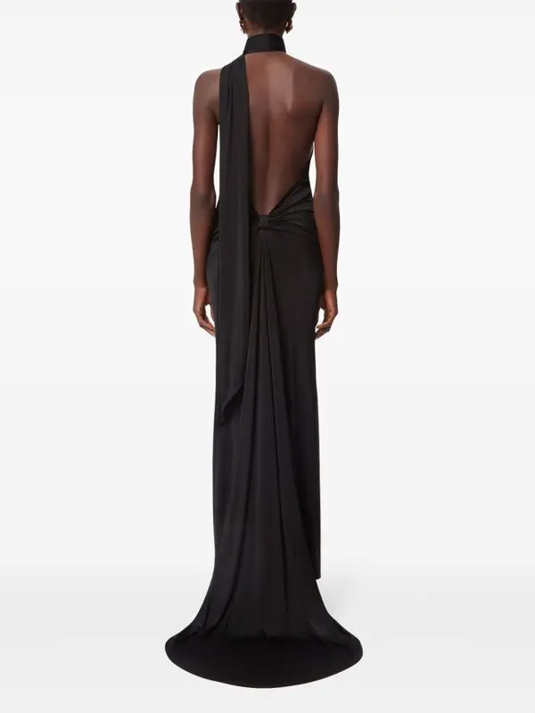 Nina Ricci Scarf-detailing Halterneck Maxi Dress