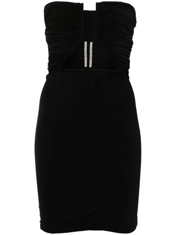 Rick Owens Jersey Prong Mini Dress - Black