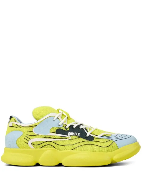Camper Karst Wave-print Sneakers - Yellow