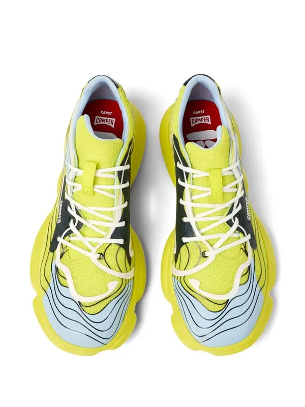 Camper Karst Wave-print Sneakers - Yellow