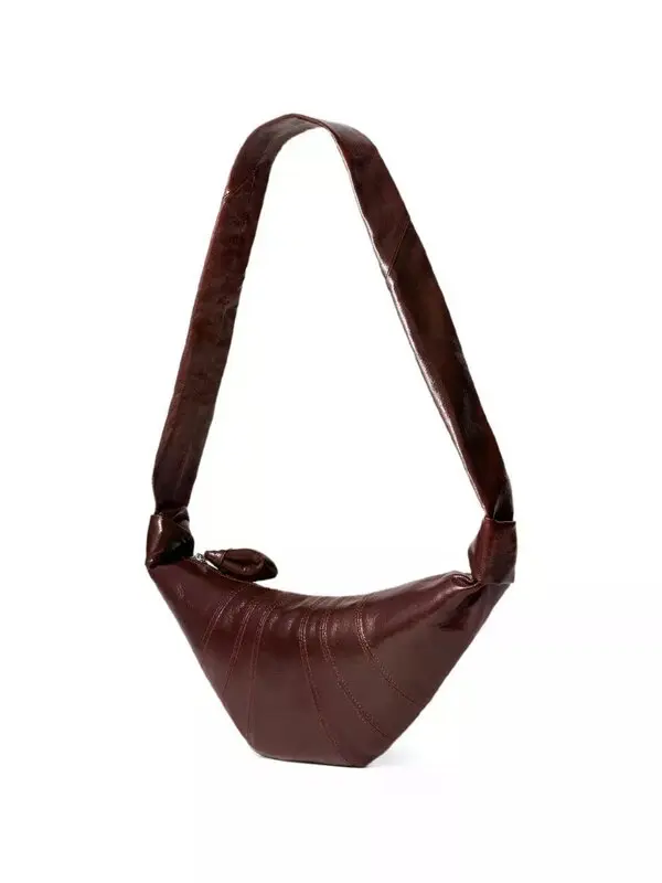 LEMAIRE Small Croissant Bag In Coated Cotton - Brown