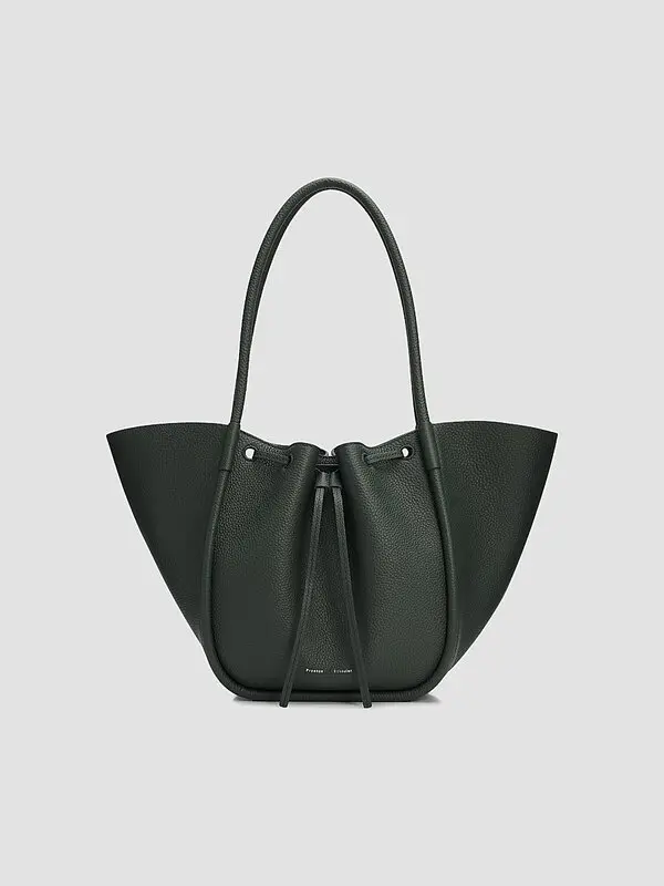 Proenza Schouler Ruched Leather Tote Bag - Bottle