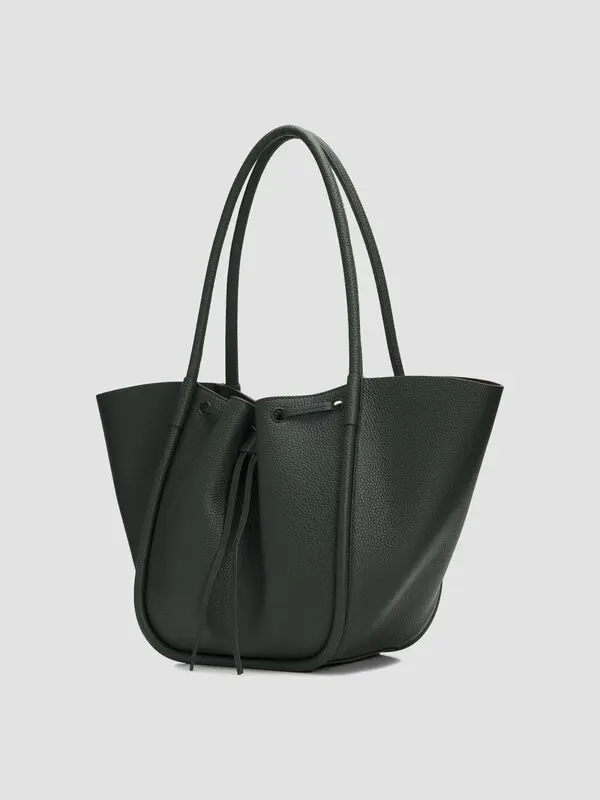 Proenza Schouler Ruched Leather Tote Bag - Bottle