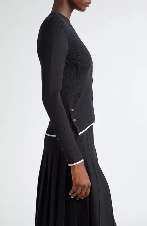 Thom Browne Virgin Wool & Silk Cardigan