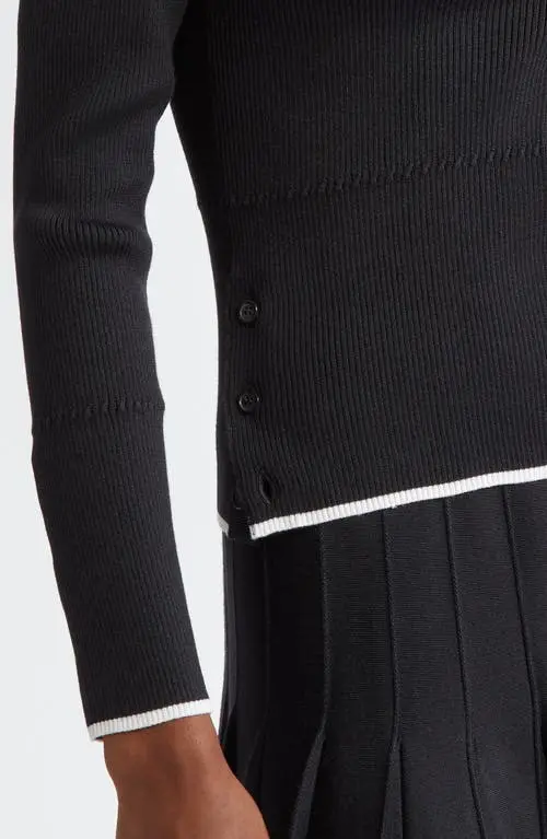 Thom Browne Virgin Wool & Silk Cardigan