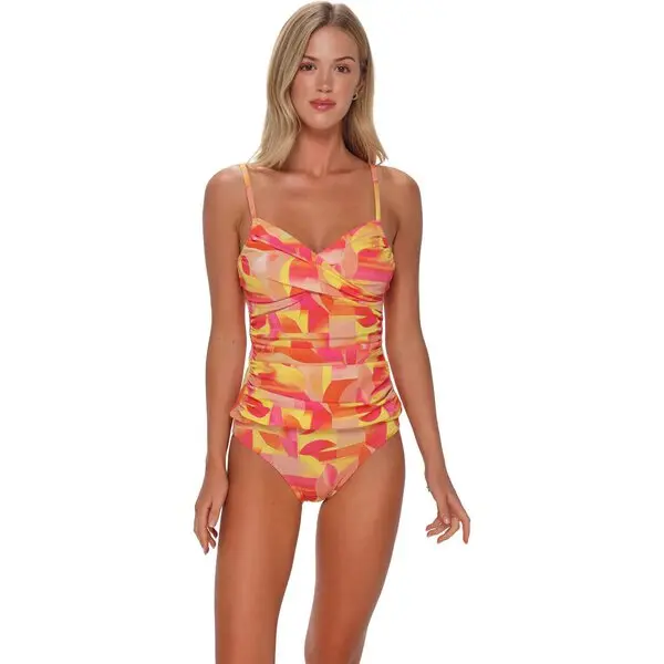 SUNSETS Simone Tankini Swimsuit Top - Dreamsicle Crepe