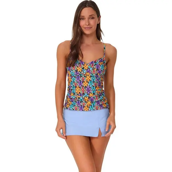 SUNSETS Simone Tankini Swimsuit Top - Trellis Blooms