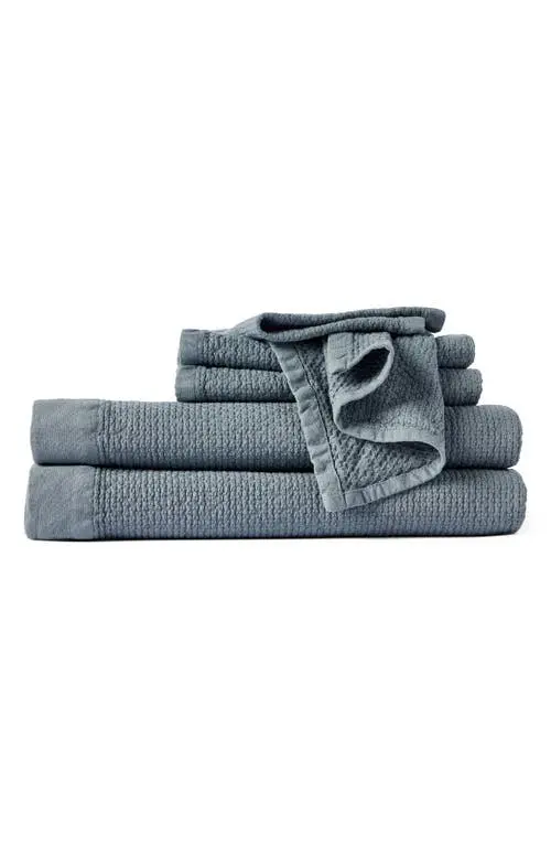 COYUCHI Adriatic 6-piece Organic Cotton Towel Set - River