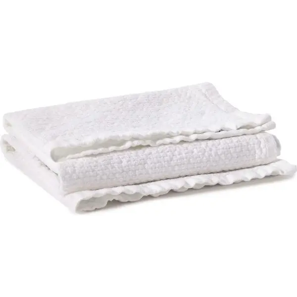 COYUCHI Adriatic Organic Cotton Guest Towel - Alpine White