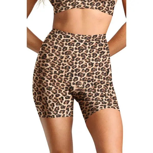 SIELLA No-show Bike Short - Leopard Print