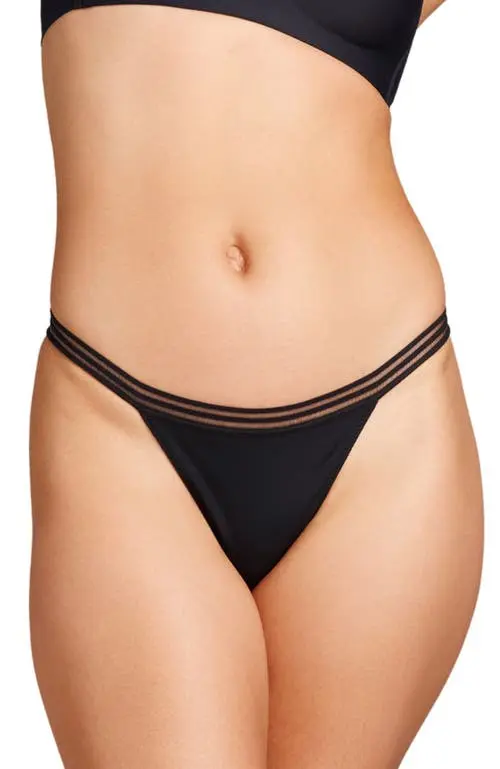 SIELLA Microfiber Thong - Black