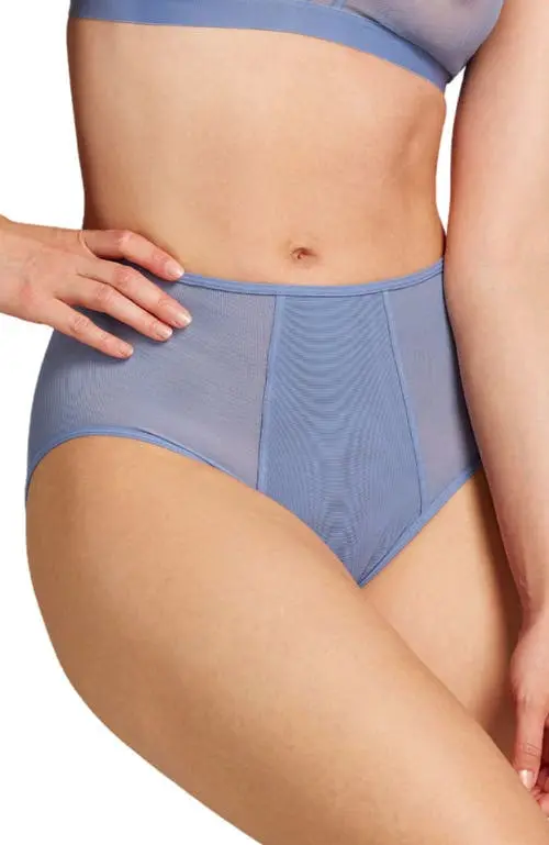 SIELLA Power Mesh High Waist Brief - Blue Grey