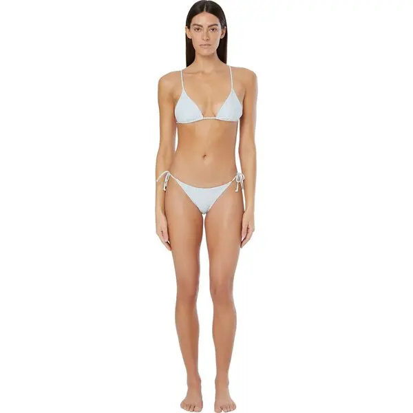 Onia Alexa Bikini Top - Pale Blue/white