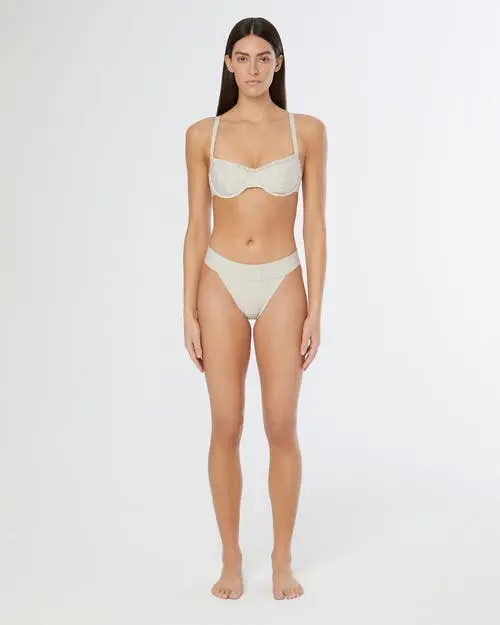 Onia Karina Bikini Bottom - Tan/white