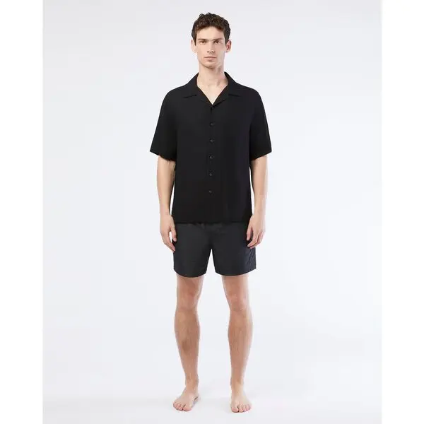 Onia Nylon Crinkle 5" Swim Trunk - Black