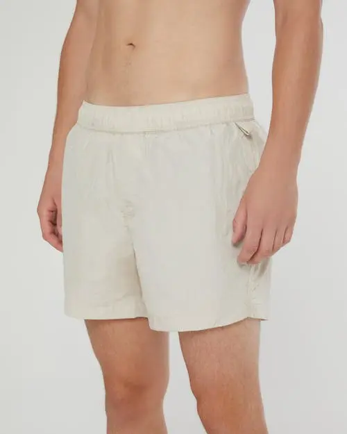 Onia Nylon Crinkle 5" Swim Trunk - Stone