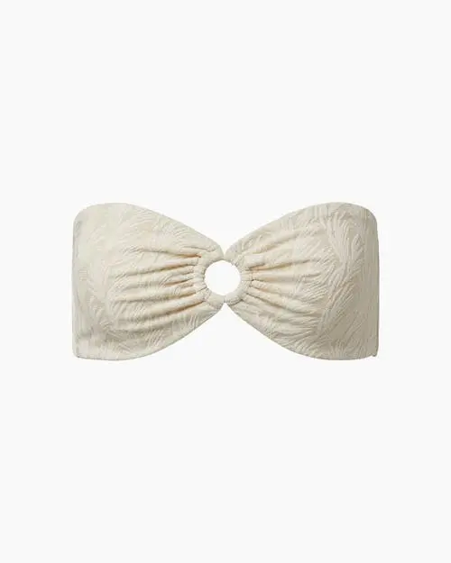 Onia Luna Bikini Top - White/gold