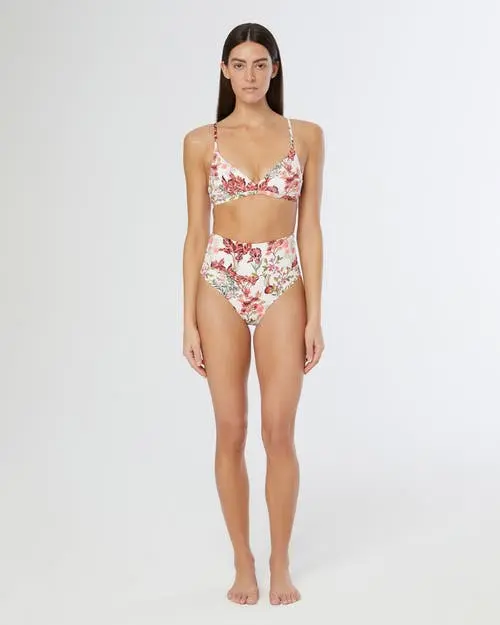 Onia Malin Bikini Top - White Multi