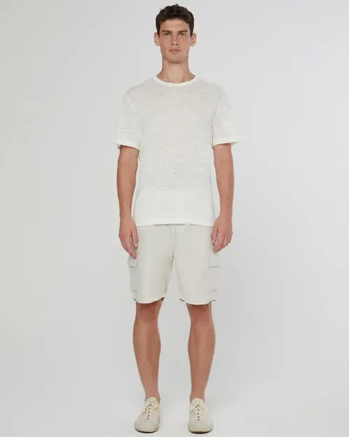 Onia Air Linen Pull-on Cargo Short - Stone