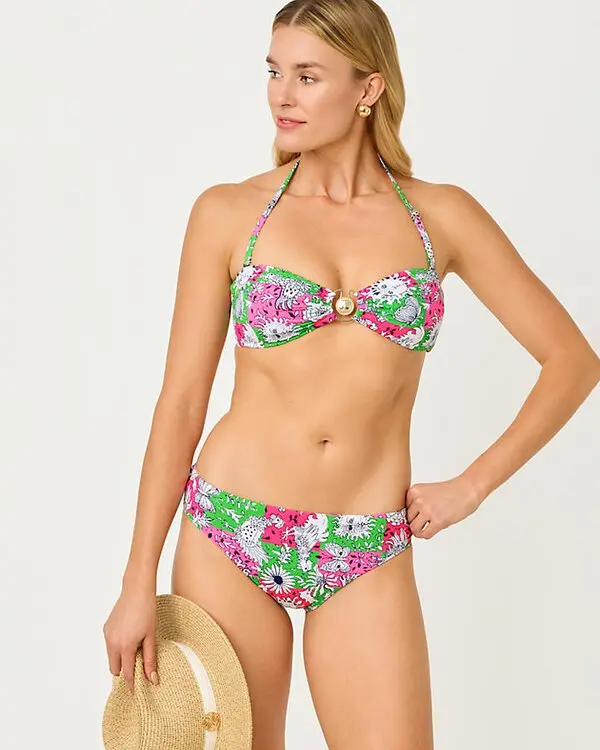 Lilly Pulitzer® Printed Bikini Bottom - Cherry Blossom Pink Lil Chicken Check