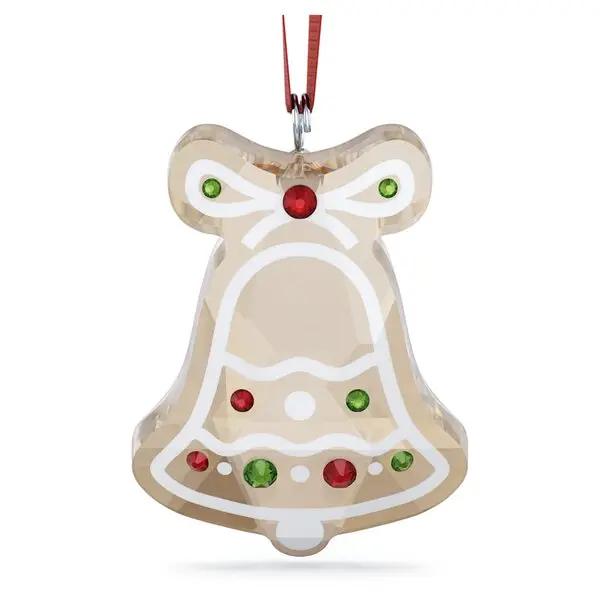 SWAROVSKI Holiday Cheers Gingerbread Bell Ornament - Gold Tone