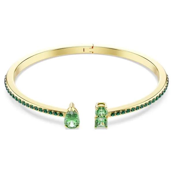 SWAROVSKI Matrix Hinged Cuff With Pavé Crystals - Green