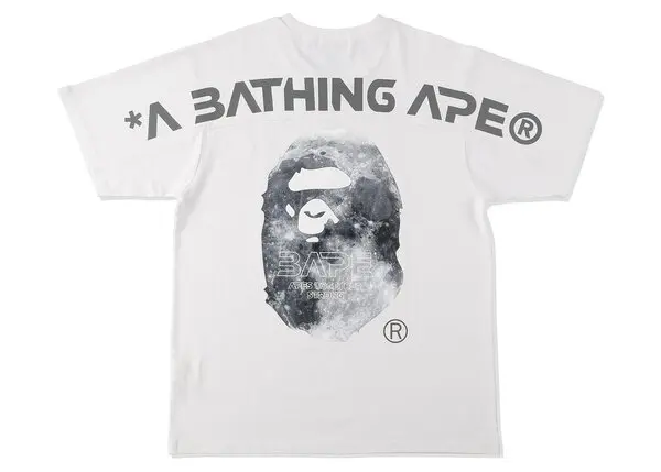 A BATHING APE Ape Head Moon Tee Shirt - White