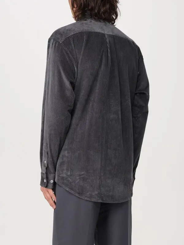 Drole De Monsieur Graphic Print Corduroy Shirt