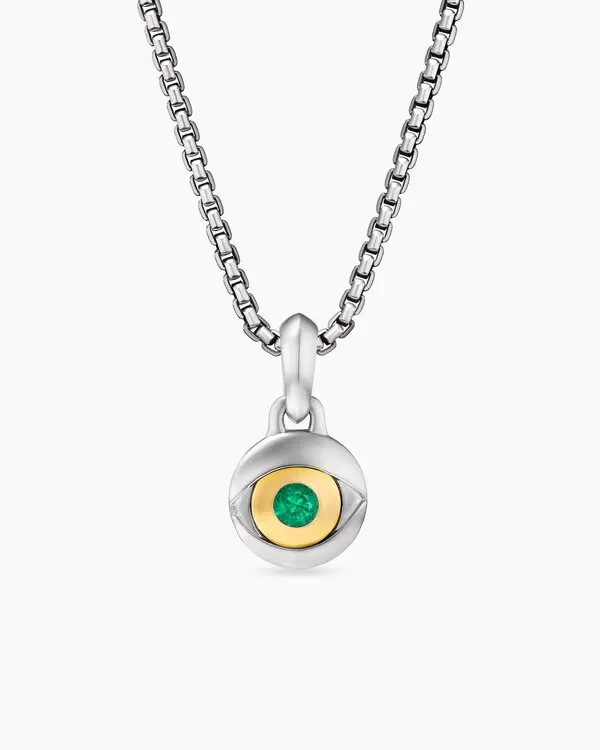 David Yurman Evil Eye Amulet - Emerald