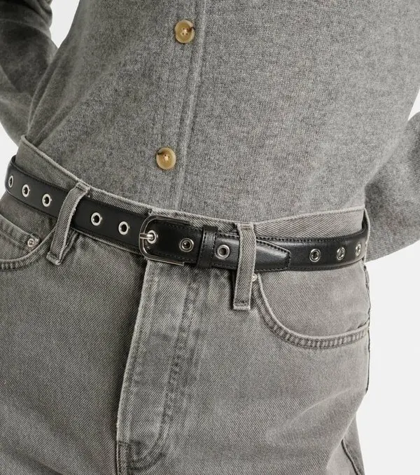 TOTEME Embellished Leather Belt