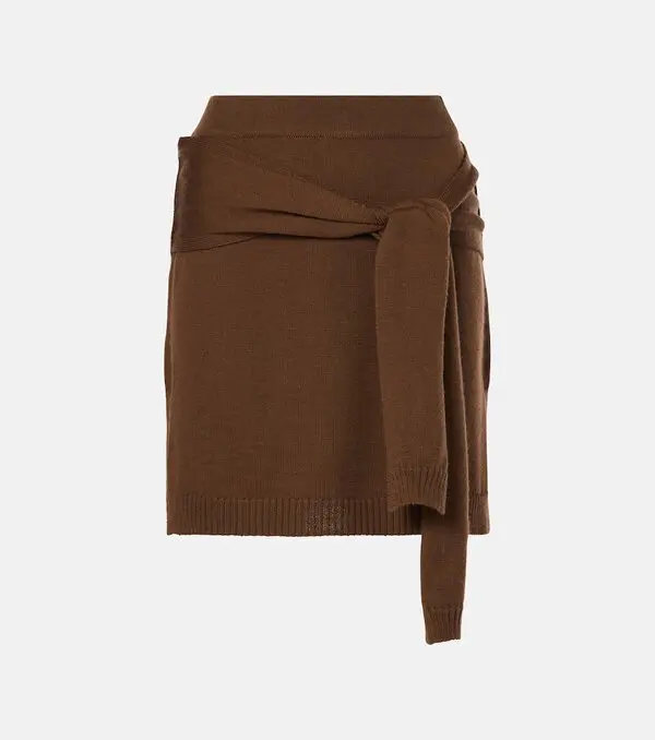 LEMAIRE Trompe L'oeil Wool-blend Miniskirt