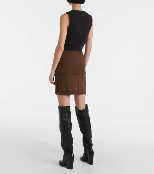 LEMAIRE Trompe L'oeil Wool-blend Miniskirt