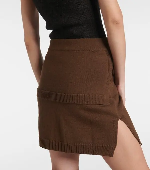 LEMAIRE Trompe L'oeil Wool-blend Miniskirt